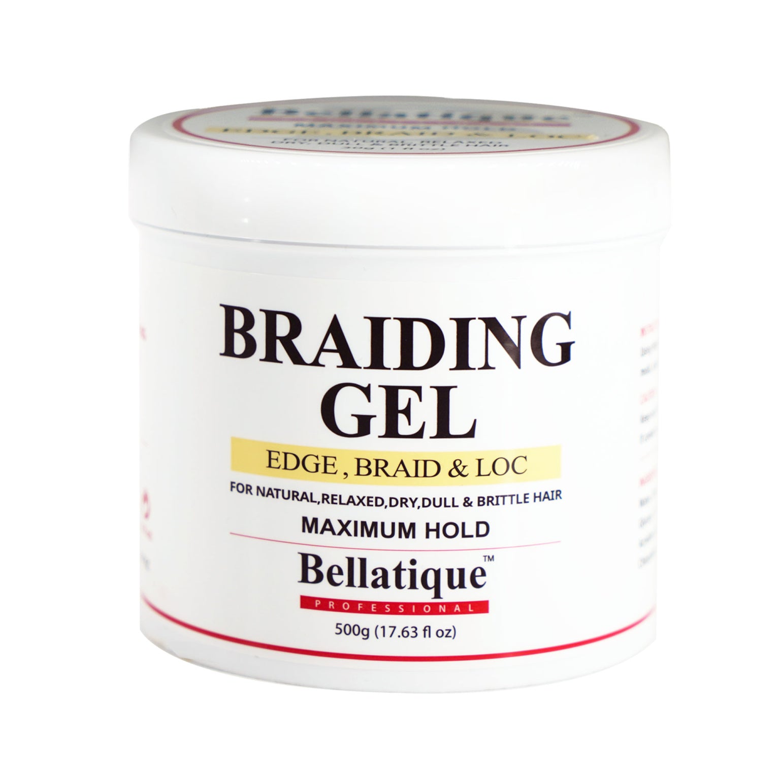 Bellatique Edge Braid & Loc Gel - 17.63 OZ – Bella360 Beauty